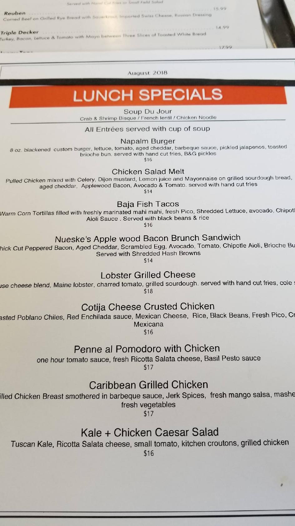 Menu At Tops Diner Desserts East Newark