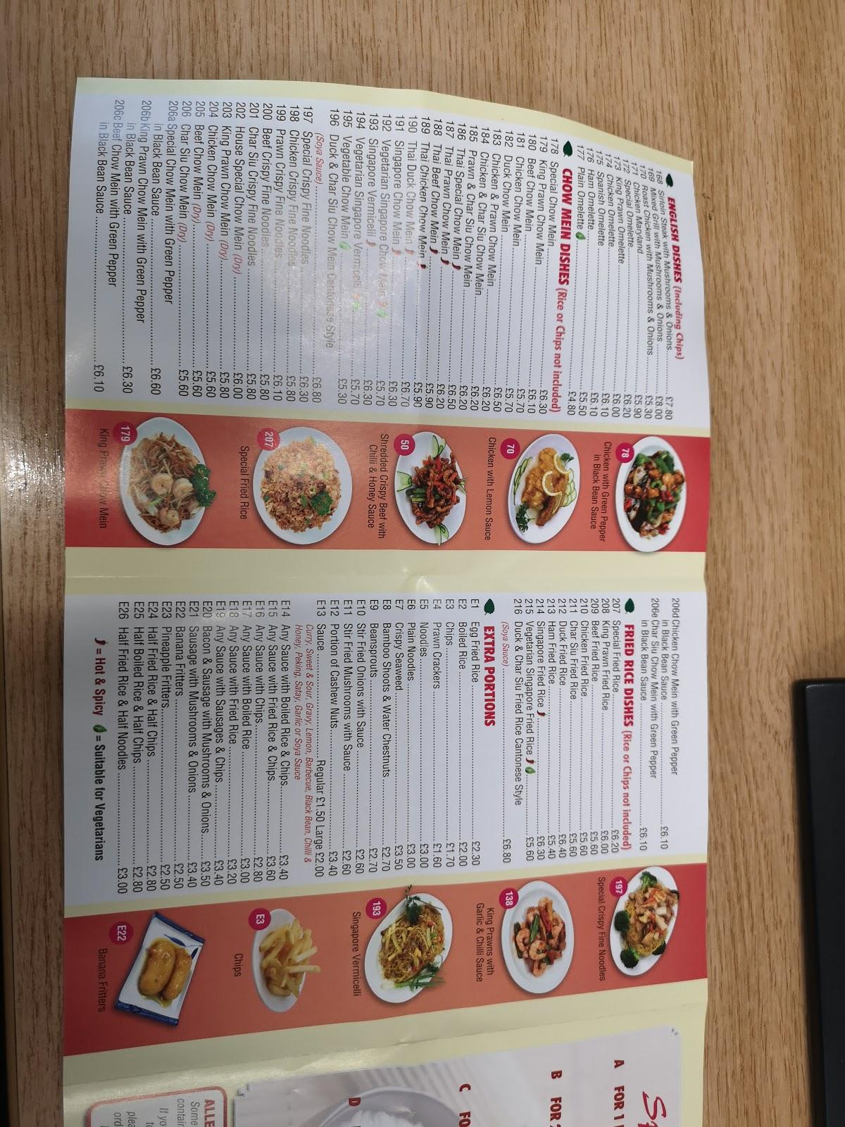 Menu at Ying Can Cook restaurant, Redcar