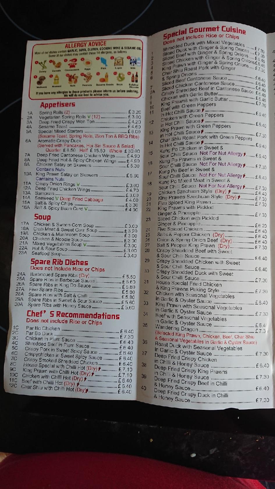 Menu at Yarm Fast Food, Yarm