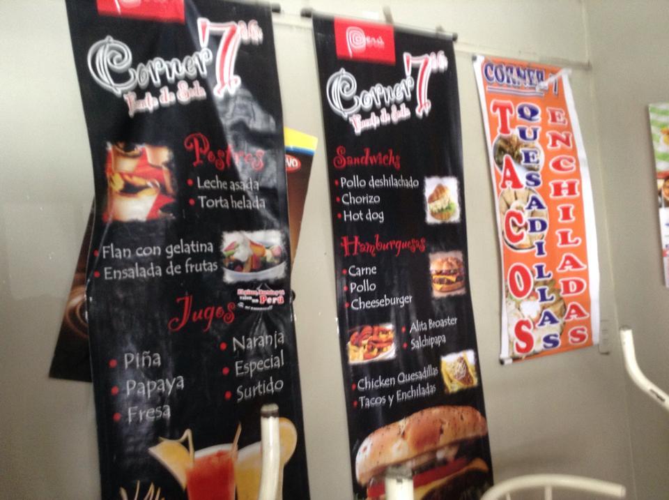 Menu at Corner 786 restaurant, Callao District