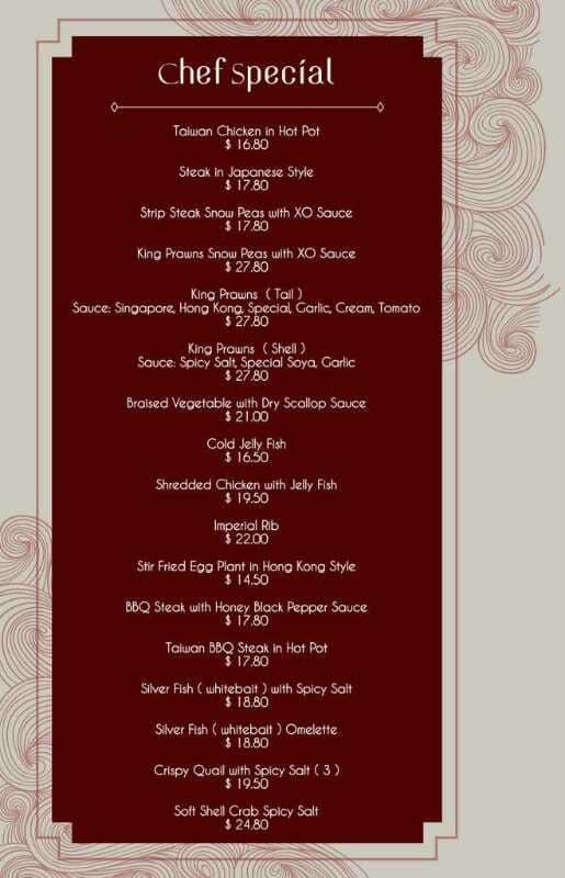 Menu at Golden King 2000 Chinese Restaurant, Green Valley
