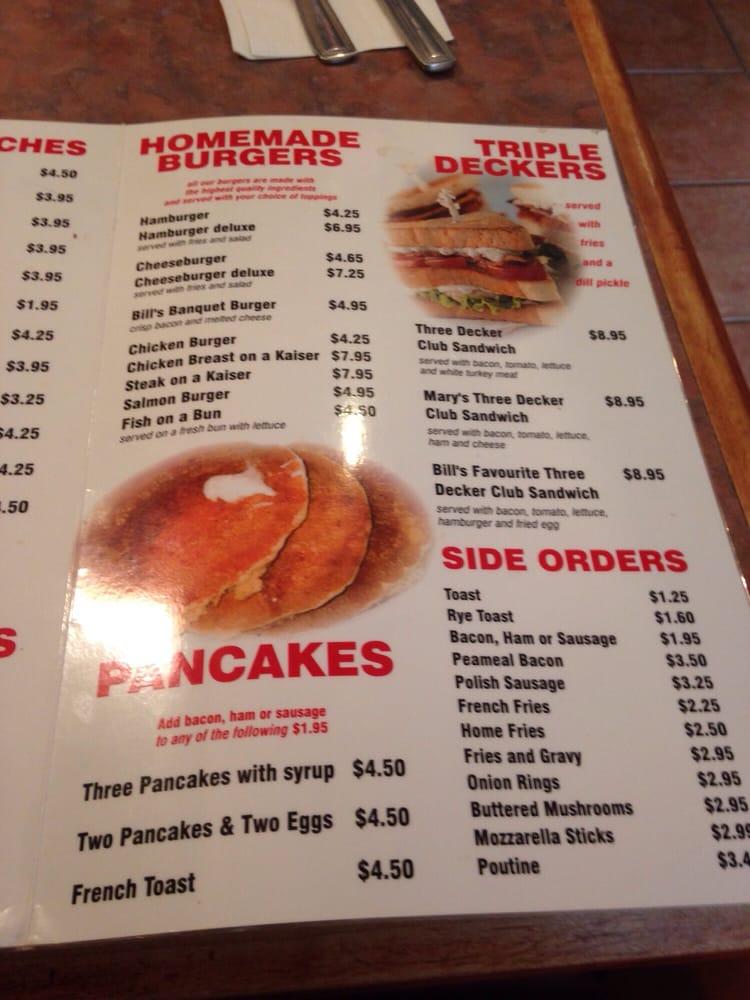 Menu at The Checkerboard Restaurant, Kitchener