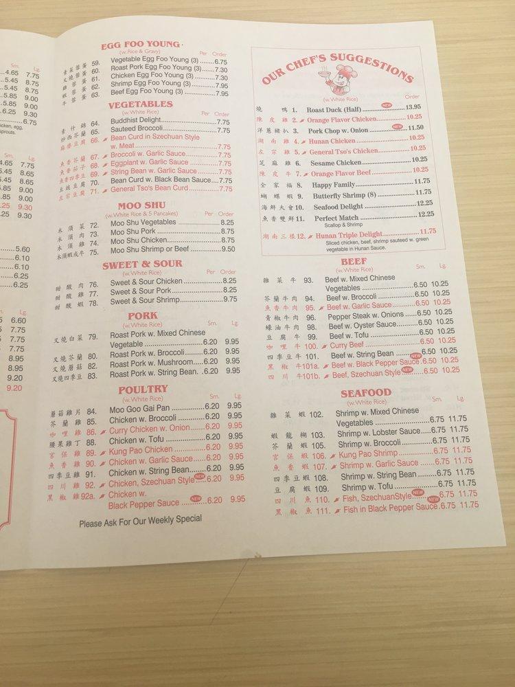 Menu at Good Fortune Chinese Restaurant, Union, US-22 West