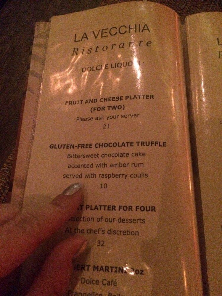Menu at La Vecchia Restaurant Uptown, Toronto, Yonge St A