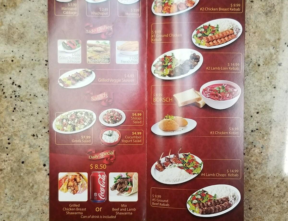 Menu at Yummy Kabob BBQ, Rancho Cordova