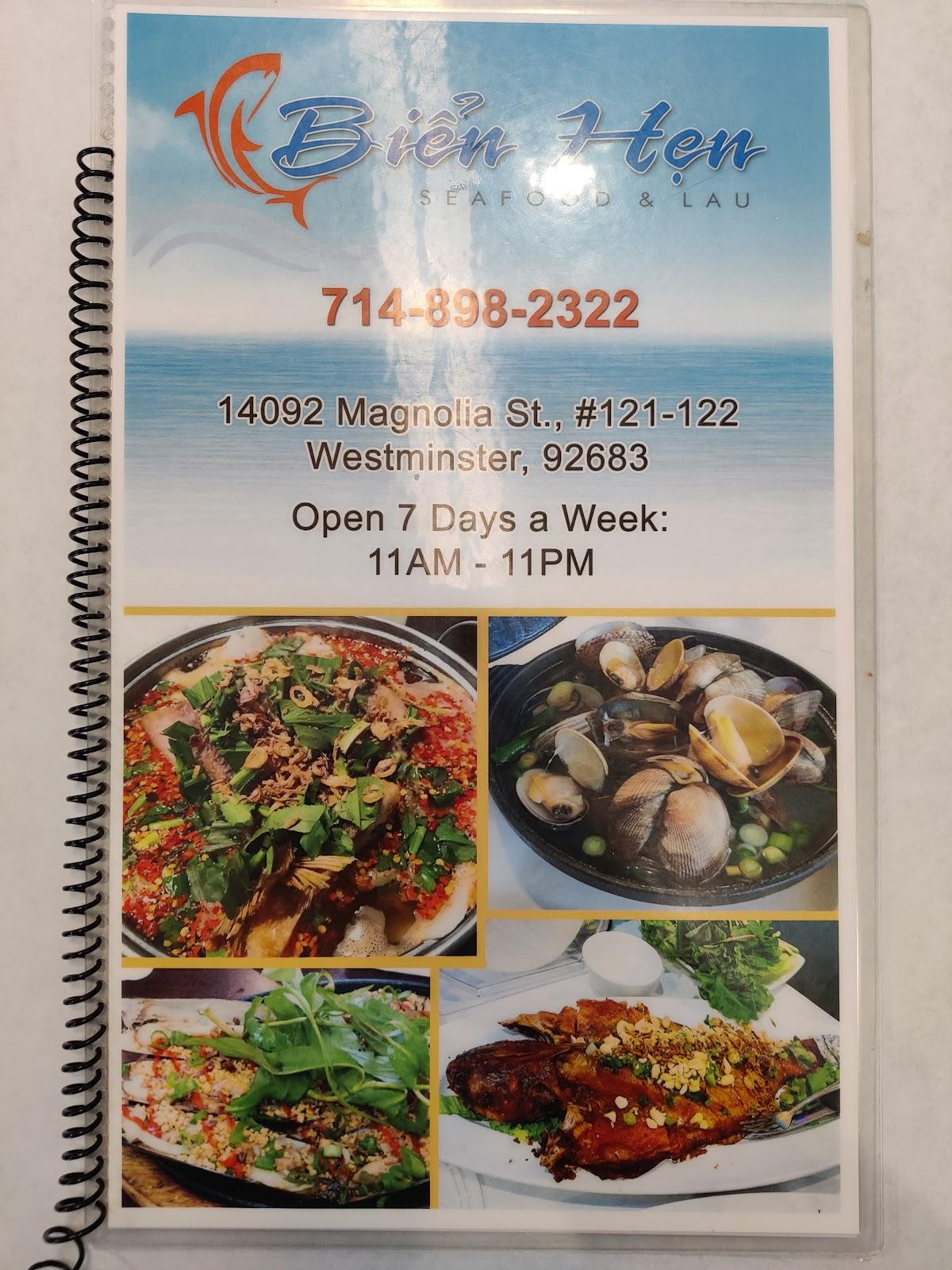 Menu at Biển Hẹn Seafood & Lẩu restaurant, Westminster