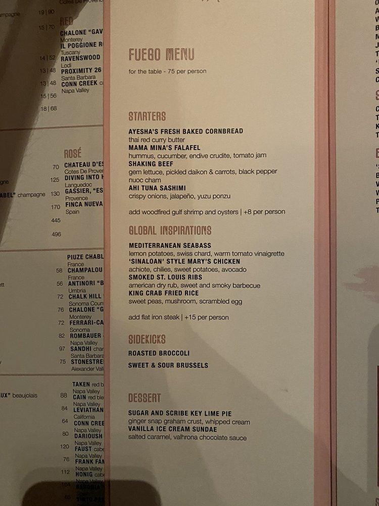 Menu at International Smoke BBQ, Las Vegas