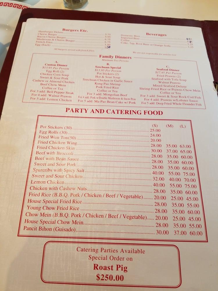 Menu at Pacific Restaurant, Daly City, Mission St