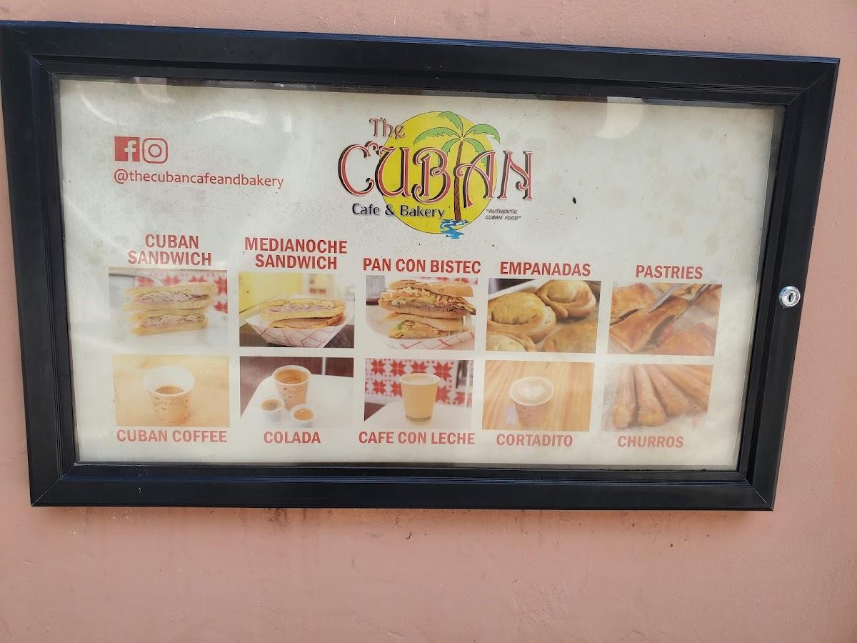 Menu at The Cuban Café And Bakery, St. Augustine
