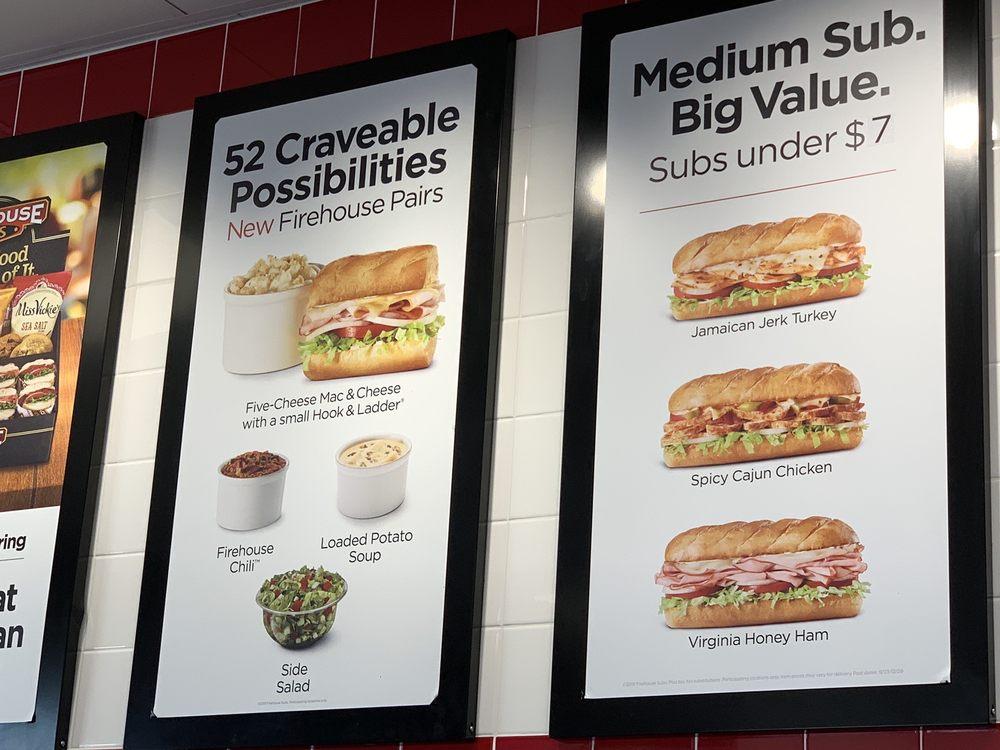 Menu at Firehouse Subs fast food, Ontario, S Archibald Ave E-3