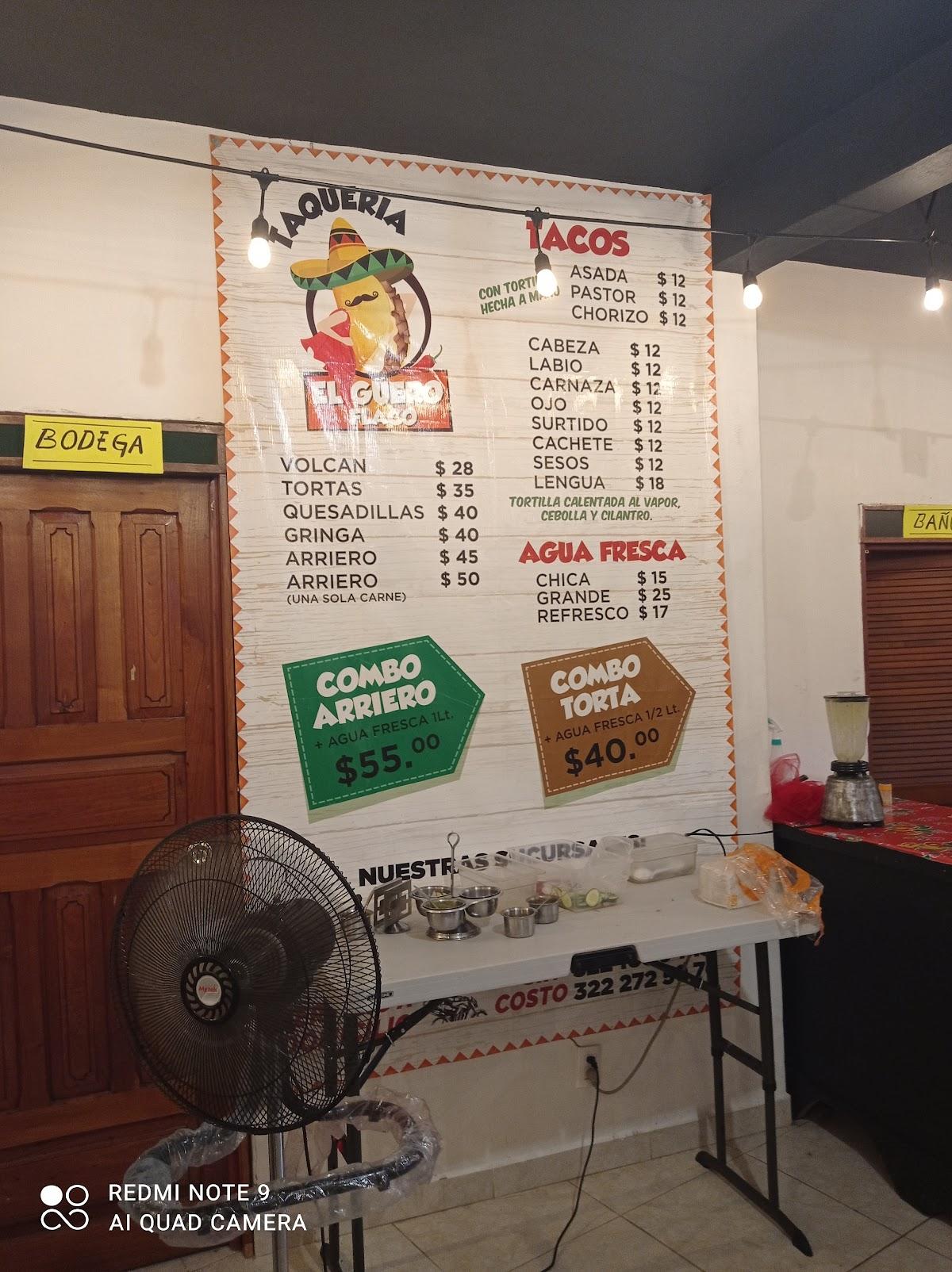 Carta del restaurante Tacos El Super Güero (Independencia), Puerto Vallarta