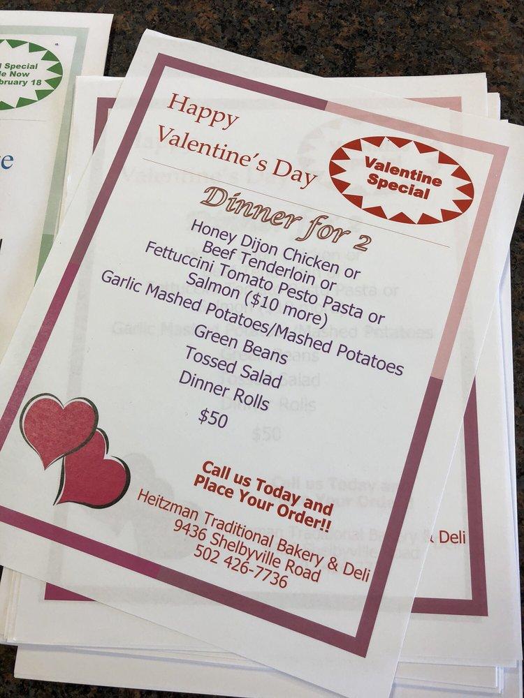 Menu at Heitzman Traditional Bakery And Deli, Louisville