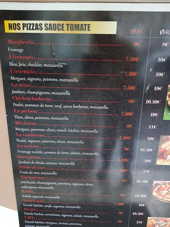 Menu au Pizzeria La Condéenne, Condé-sur-l'Escaut