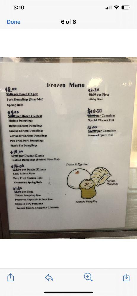 Menu at Noodle Express restaurant, Winnipeg, 180 King St #107