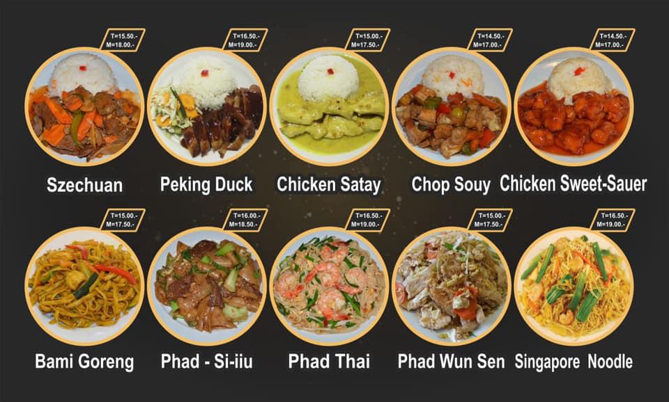 Menu da Angkor Take Away, Lucerna