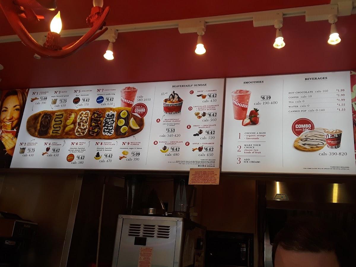 Menu at BeaverTails Niagara Falls desserts, Niagara Falls, Clifton Hill