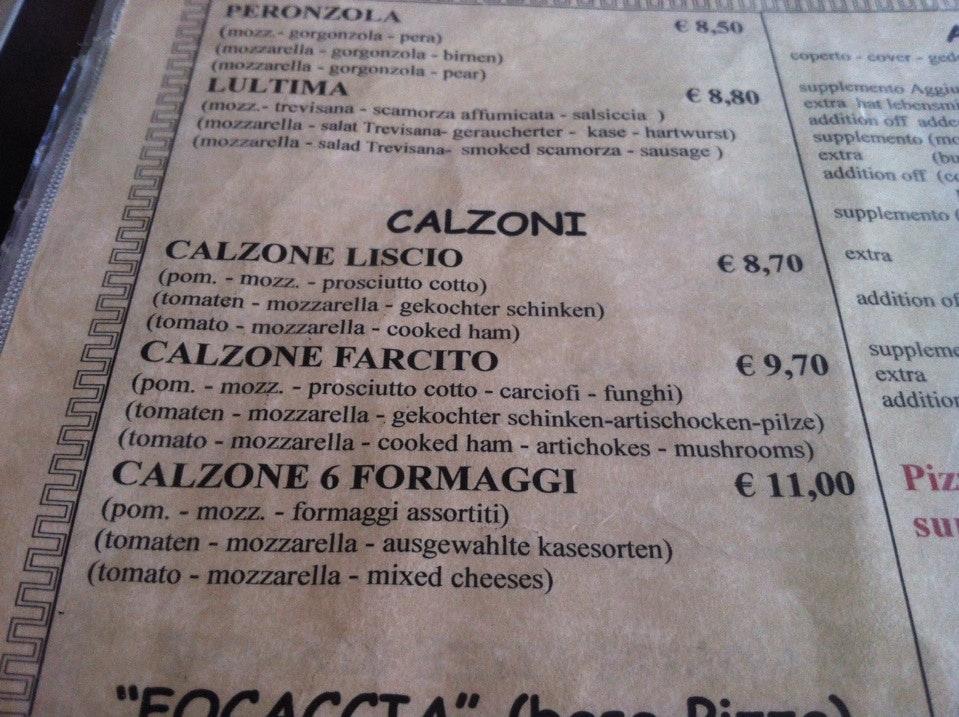 Menu at Lungolago 64 pizzeria, Salò