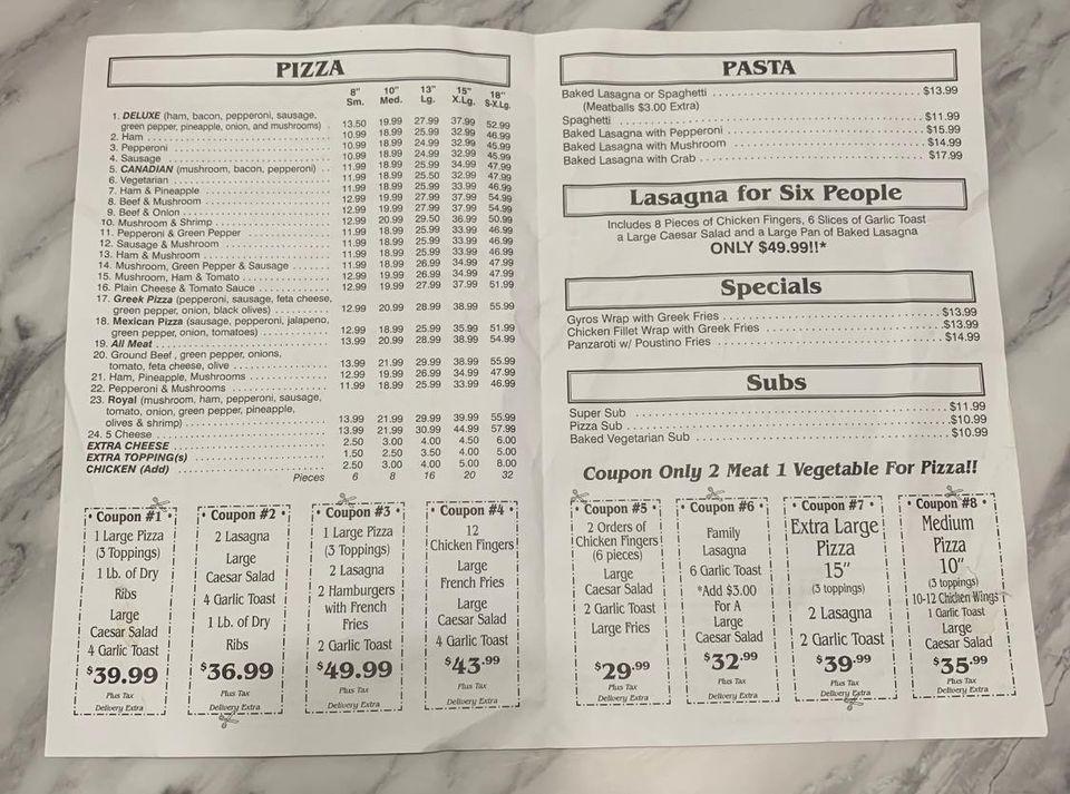 Menu at Double Best Pizza restaurant, Melville, 105 3 Ave W