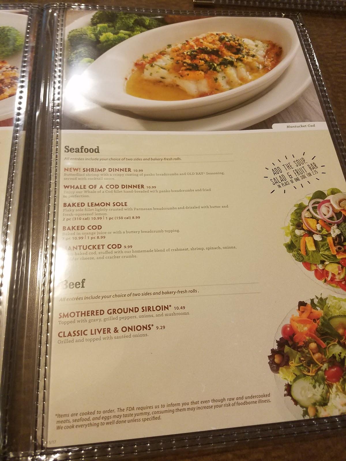 Menu at Eat'n Park restaurant, Sewickley
