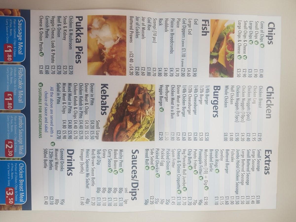 Menu at Gold Street Fish Bar, Wellingborough