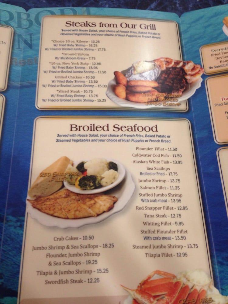 Menu at Harbor Inn Seafood Restaurant, Columbia, Two Notch Rd