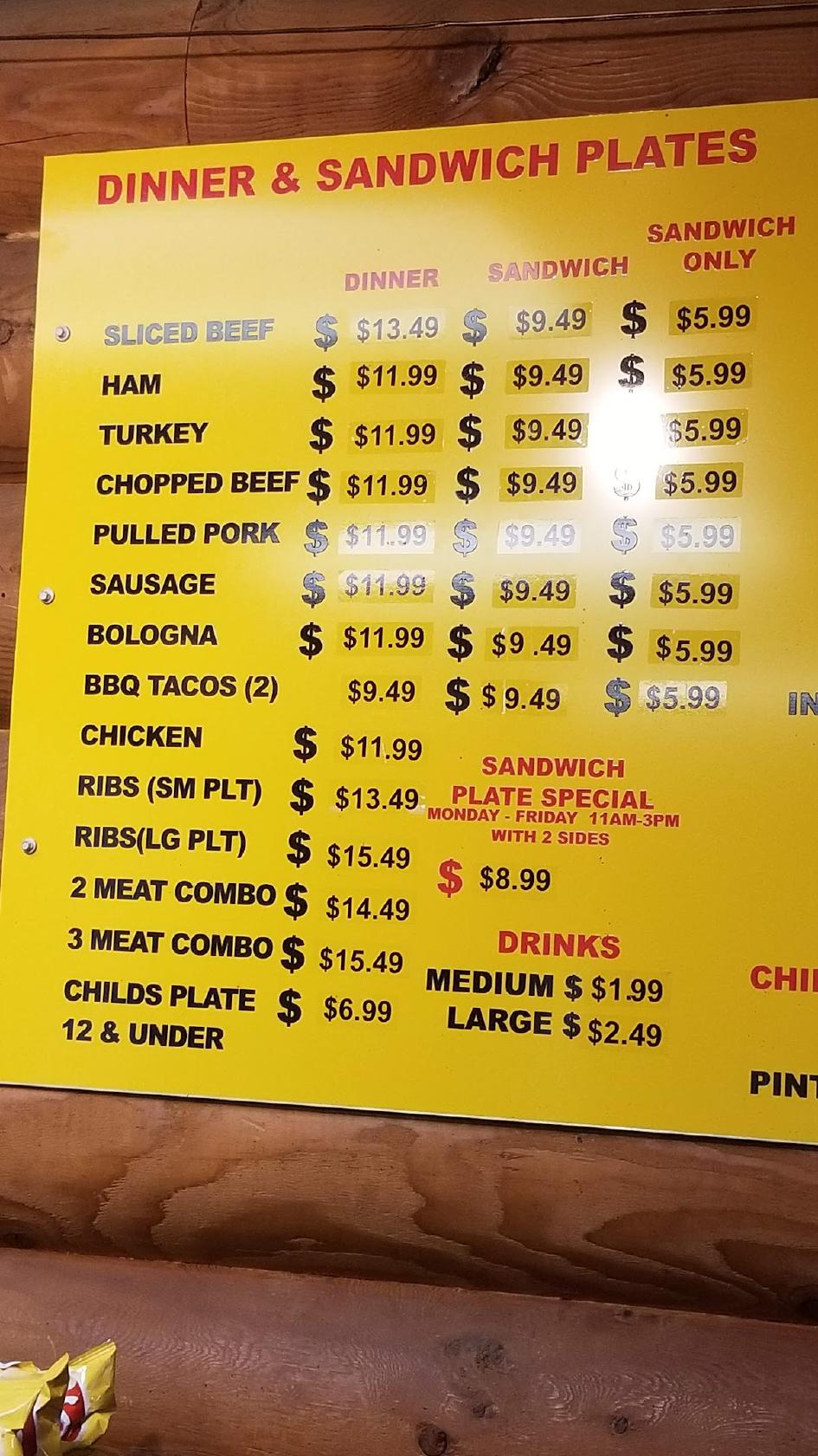 Menu at Texas Pit BBQ, Saginaw, 324 S Saginaw Blvd