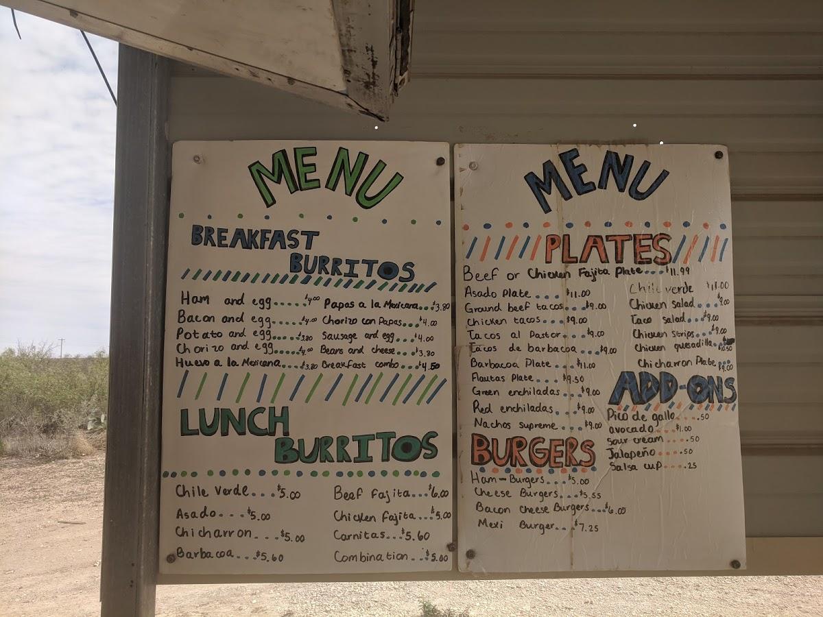 Menu at 2 Friends restaurant, Midkiff