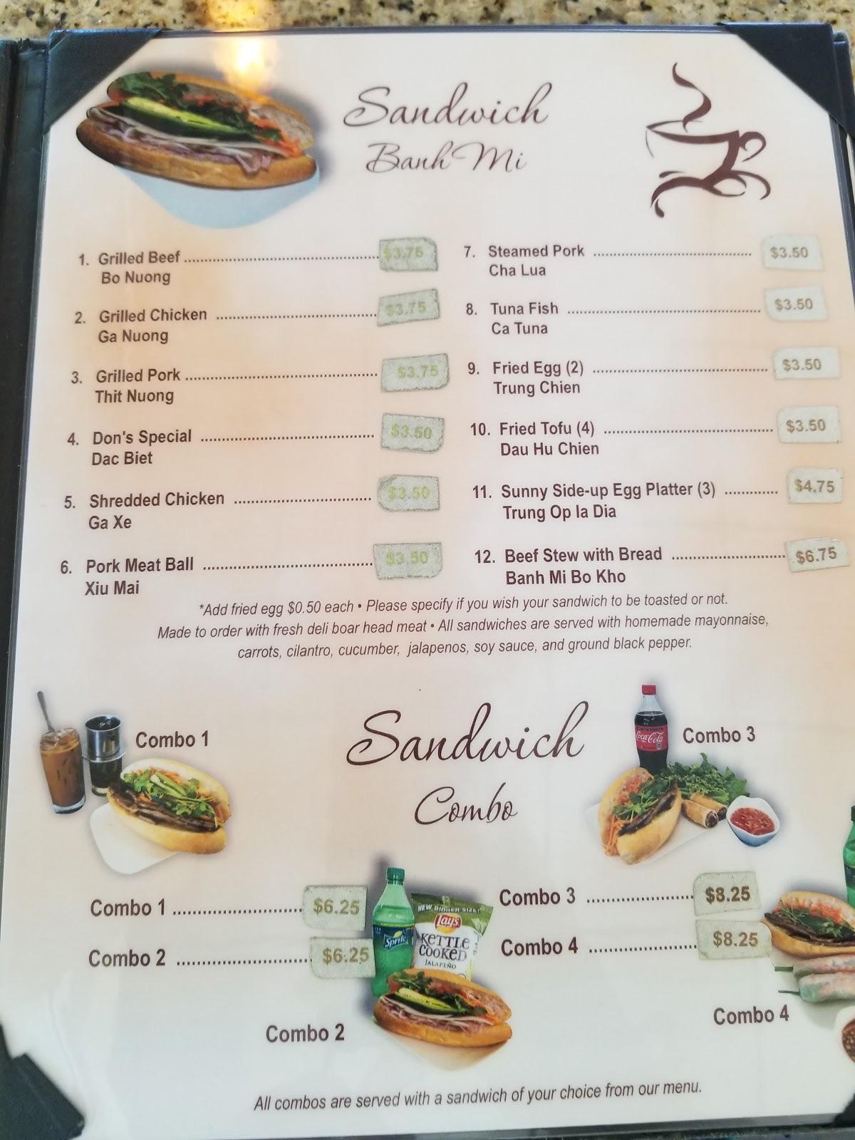 Menu at Don Cafe Stafford, Stafford, 609 Dulles Ave #900