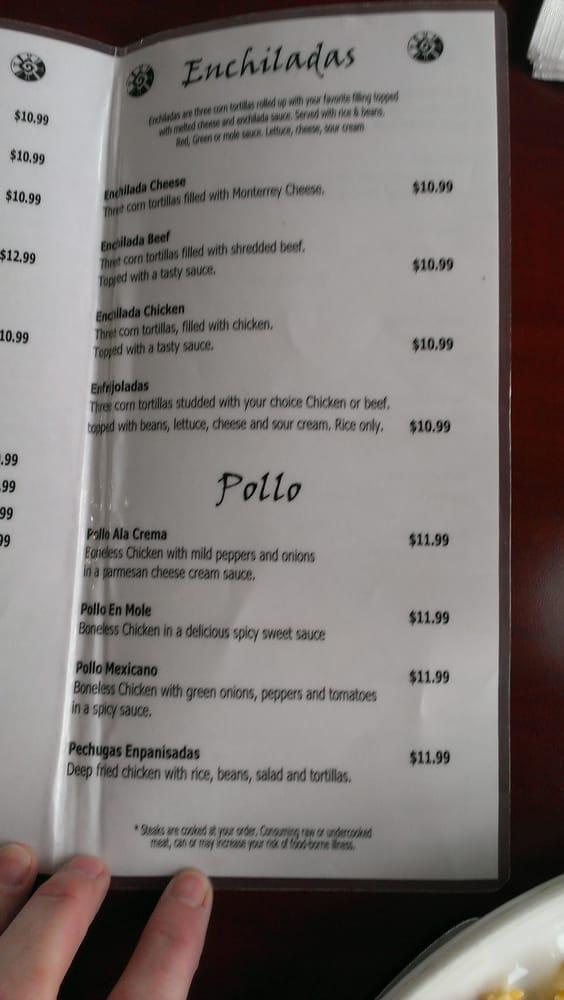 Menu at Taqueria Juquilita restaurant, Chehalis