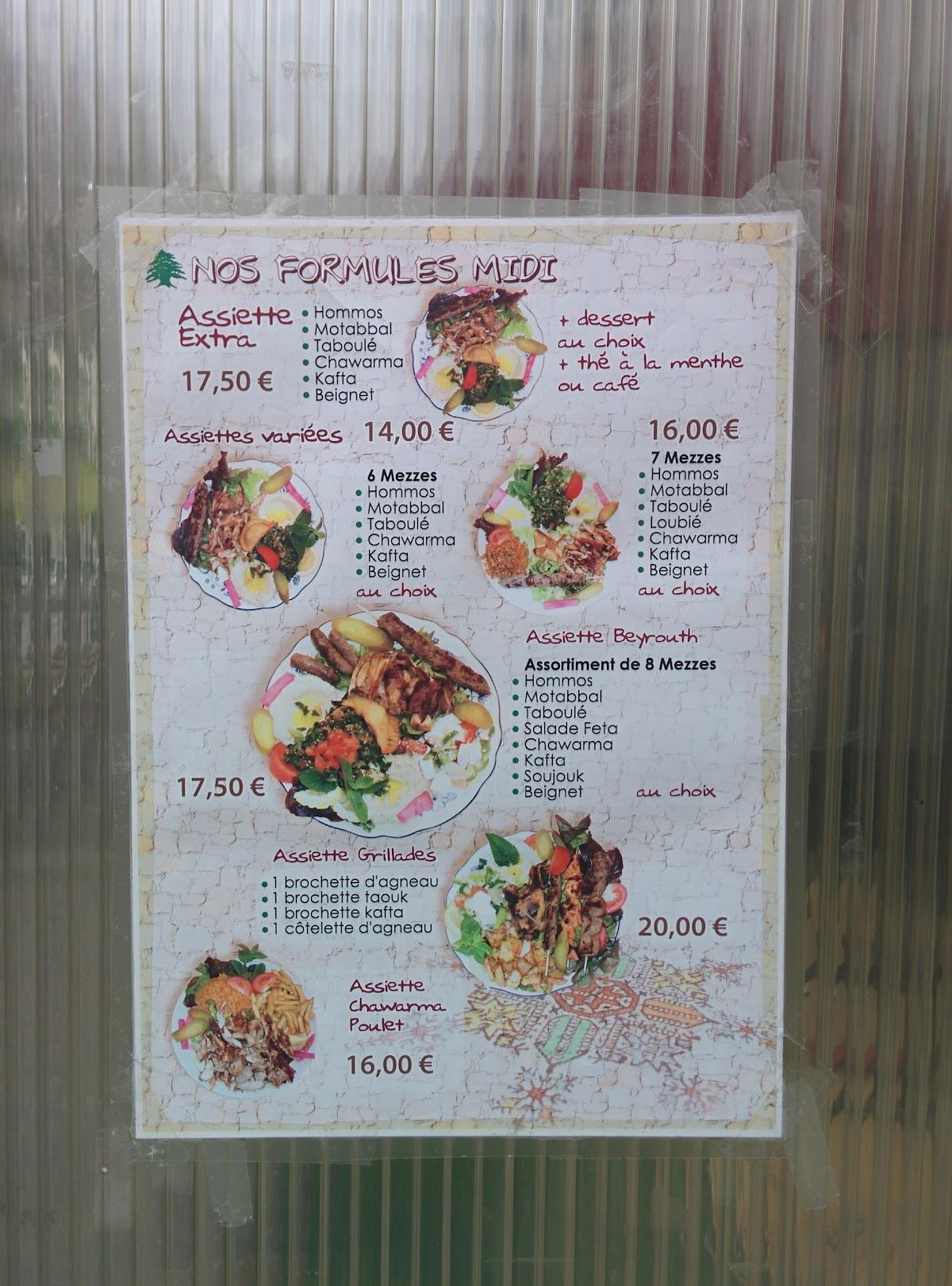 Menu au Laura restaurant, Issy-les-Moulineaux