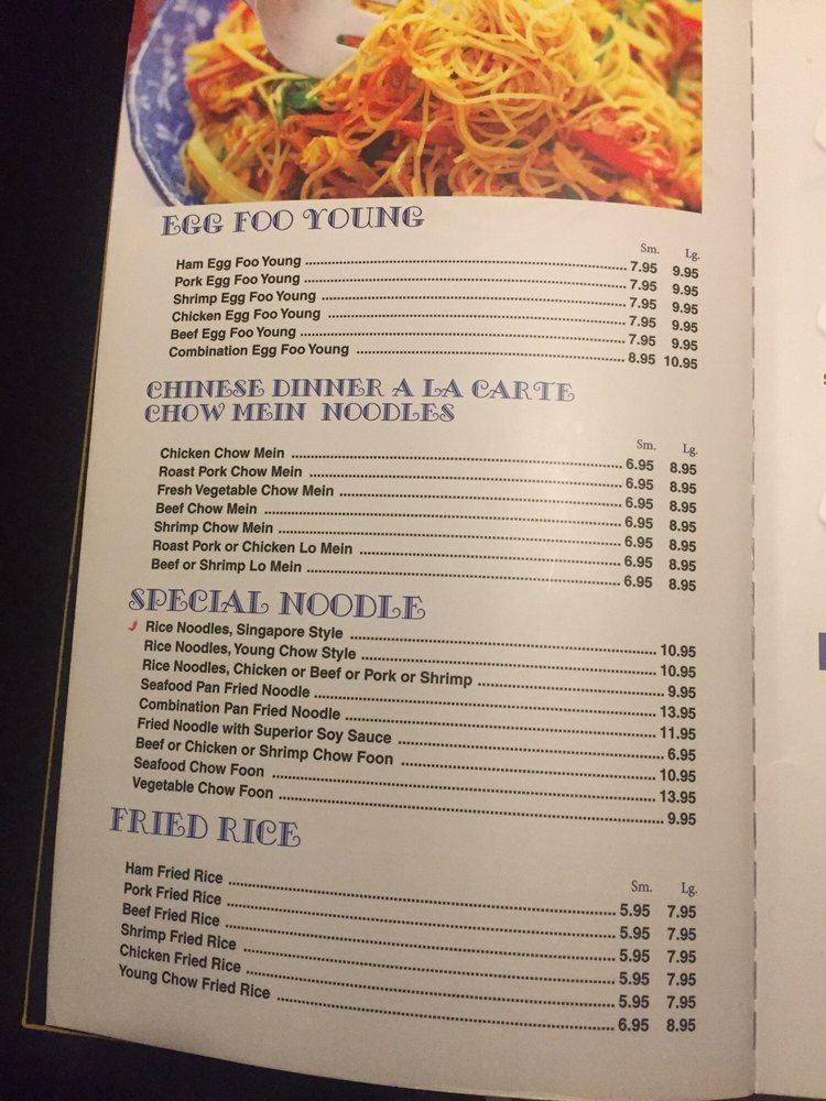 Menu at New Peking restaurant, Martinsburg
