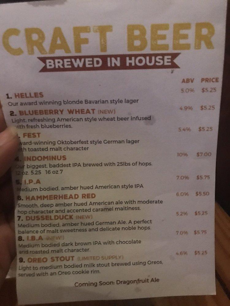 Menu at Ruddy Duck Brewery & Grill pub & bar, Solomons