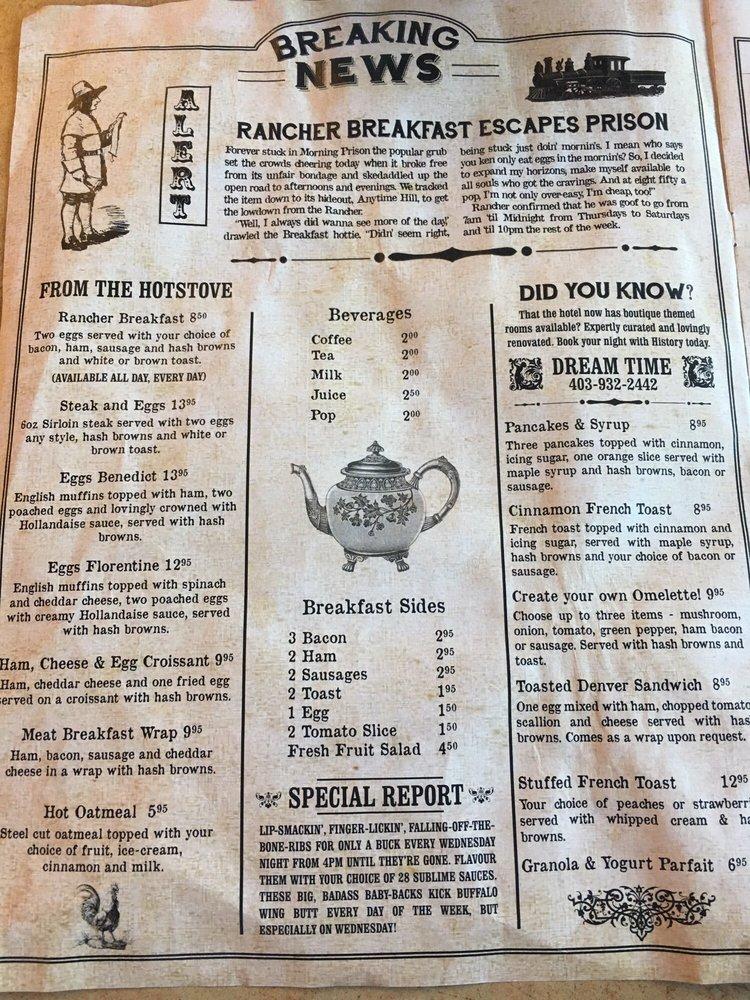 Menu at Texas Gate pub & bar, Cochrane
