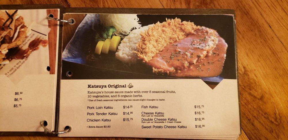 Menu at Katsuya restaurant, Toronto, 6050 Yonge St