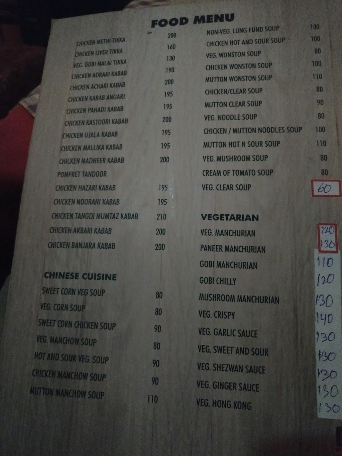 Menu at Ashoka Classic Bar & Restaurant, Mormugao