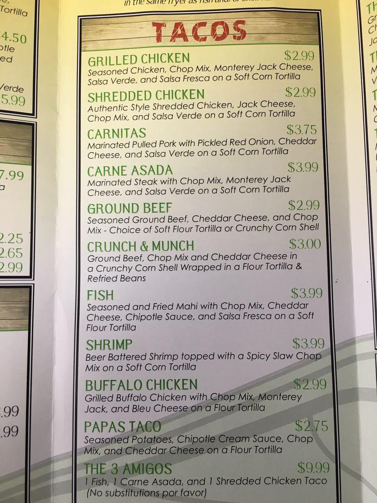 Menu at Swell Taco restaurant, Babylon