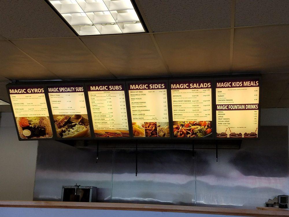 Menu at Magic Subs & Gyros fast food, Barberton