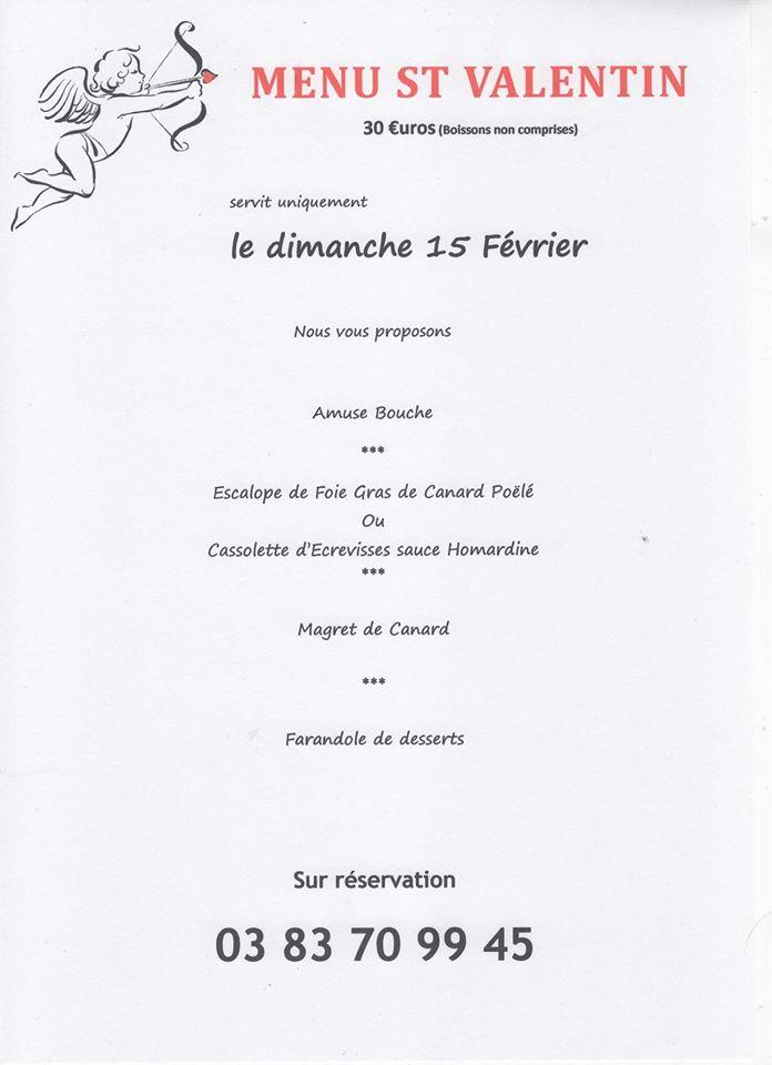 Menu at Restaurant Saint Pierre, Gerbéviller, 2 Rue Saint-Pierre