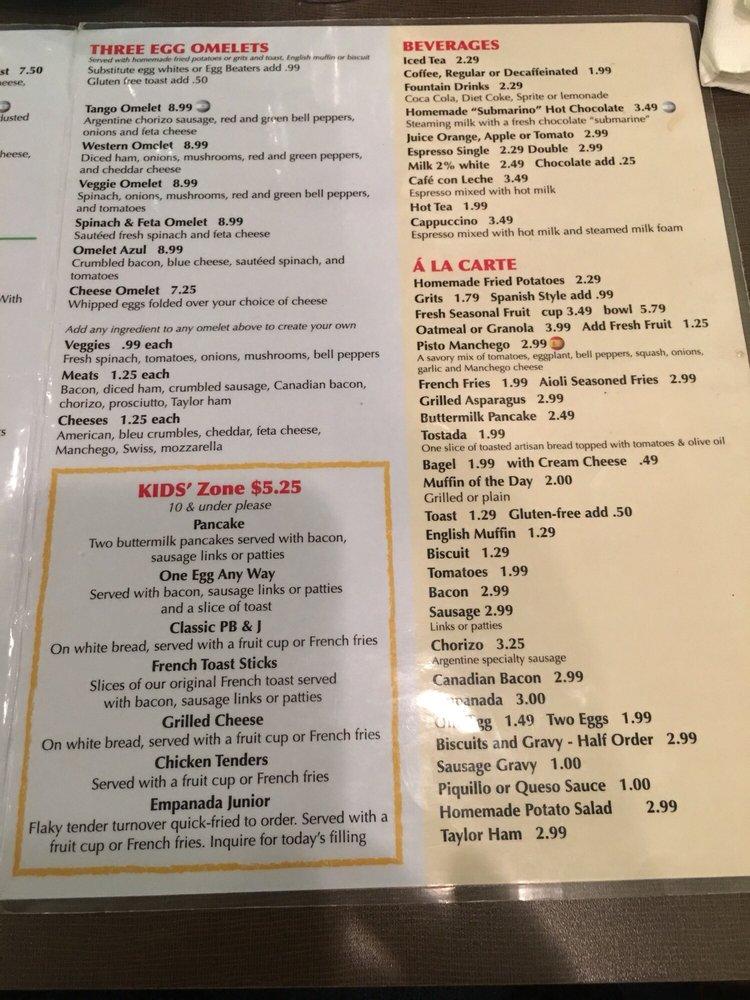 Menu at Wake Up Cafe North, New Smyrna Beach