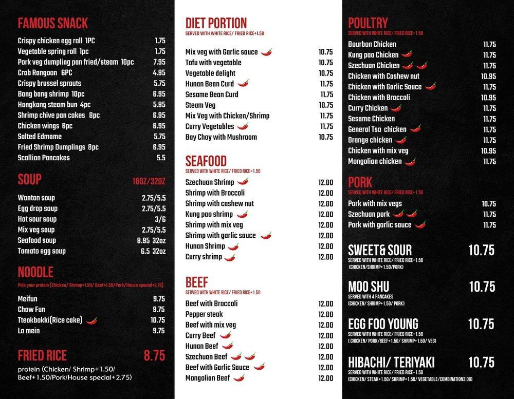 Menu at Big Wok Fort Mill restaurant, Fort Mill
