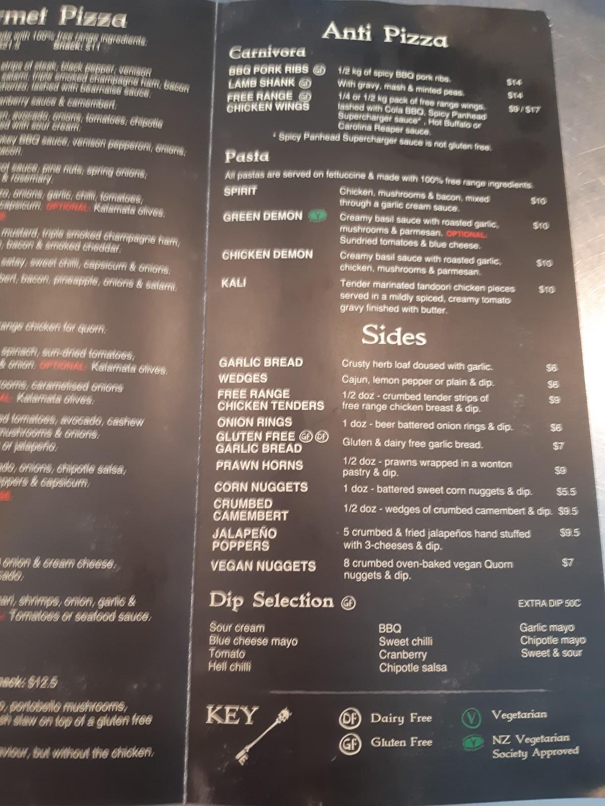 Menu at HELL Pizza Papamoa restaurant, Papamoa, 30 Gravatt Rd