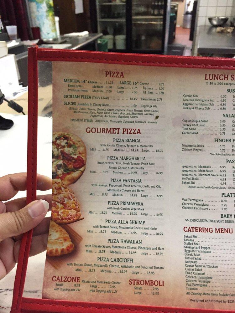 Carta de Jacaranda Restaurant & Pizzeria, Plantation
