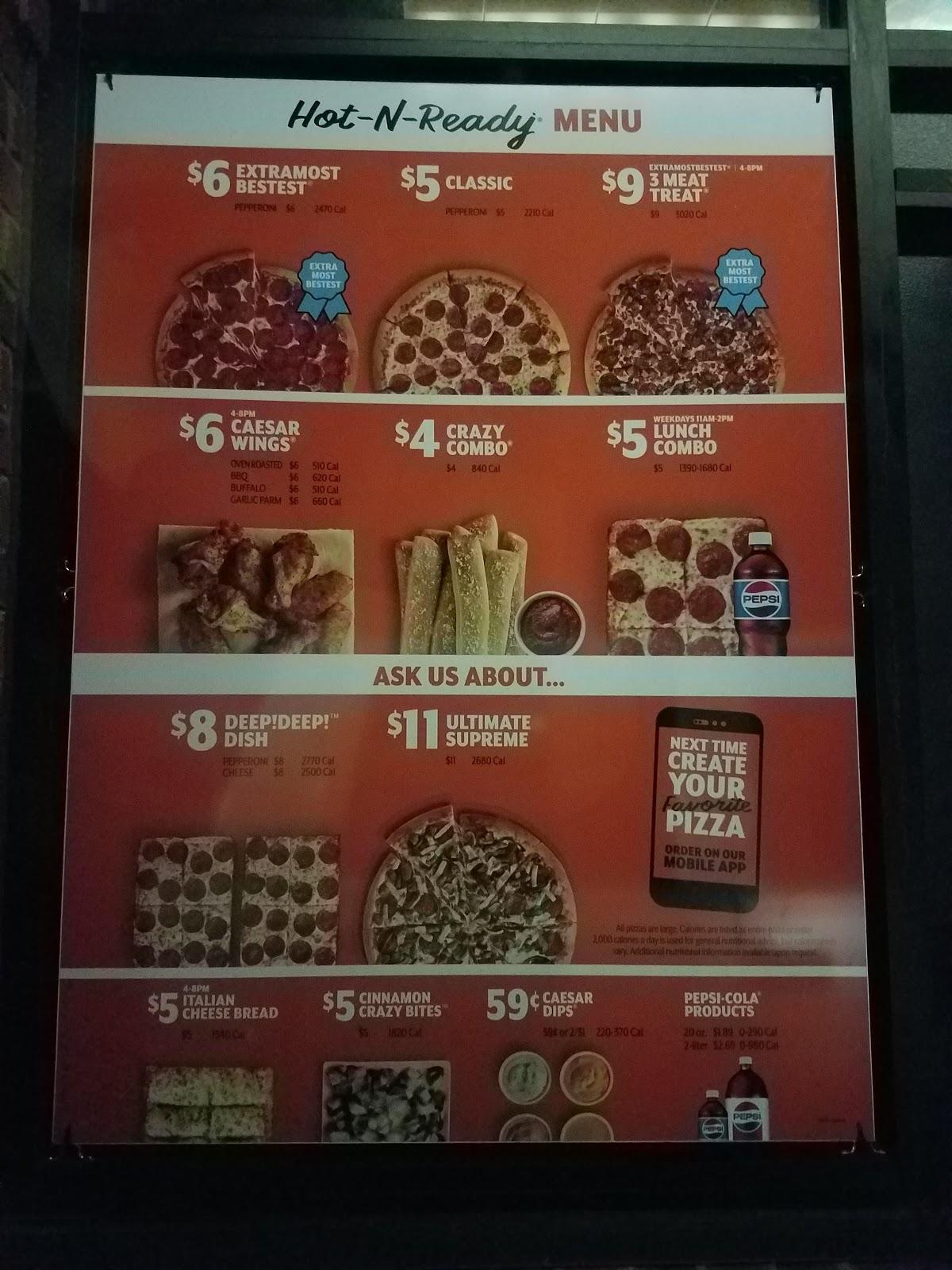 Menu at Little Caesars Pizza pizzeria, Huntsville, Redstone Rd SW