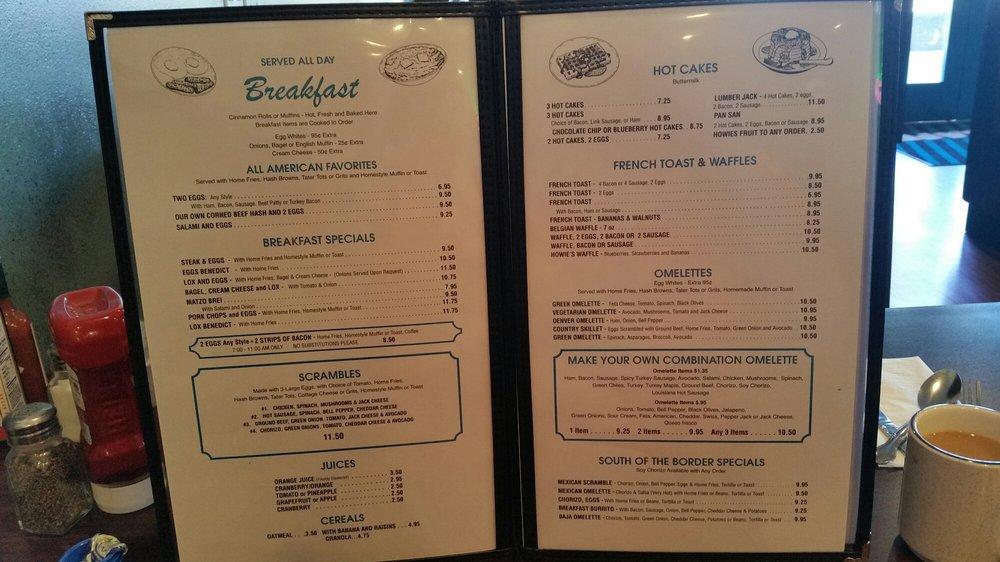 Menu at Tio's Cafe, Simi Valley