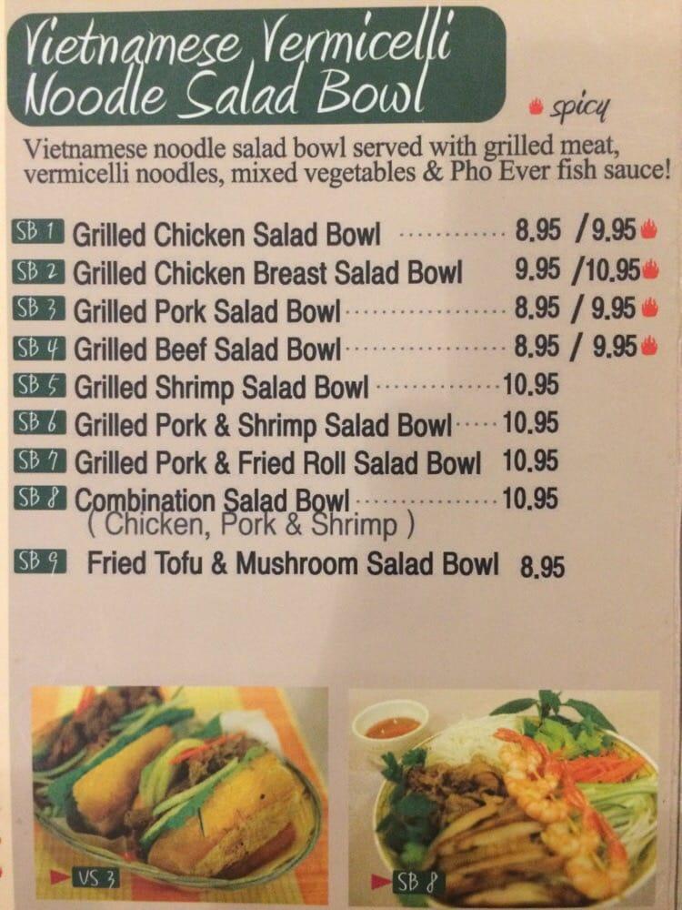 Menu at Pho Ever & Wok restaurant, Puyallup, Canyon Rd E Ste 47