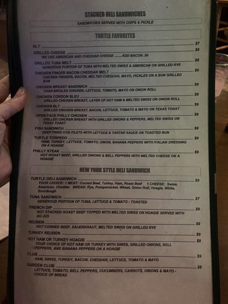 Menu at Thirsty Turtle pub & bar, Huntsville