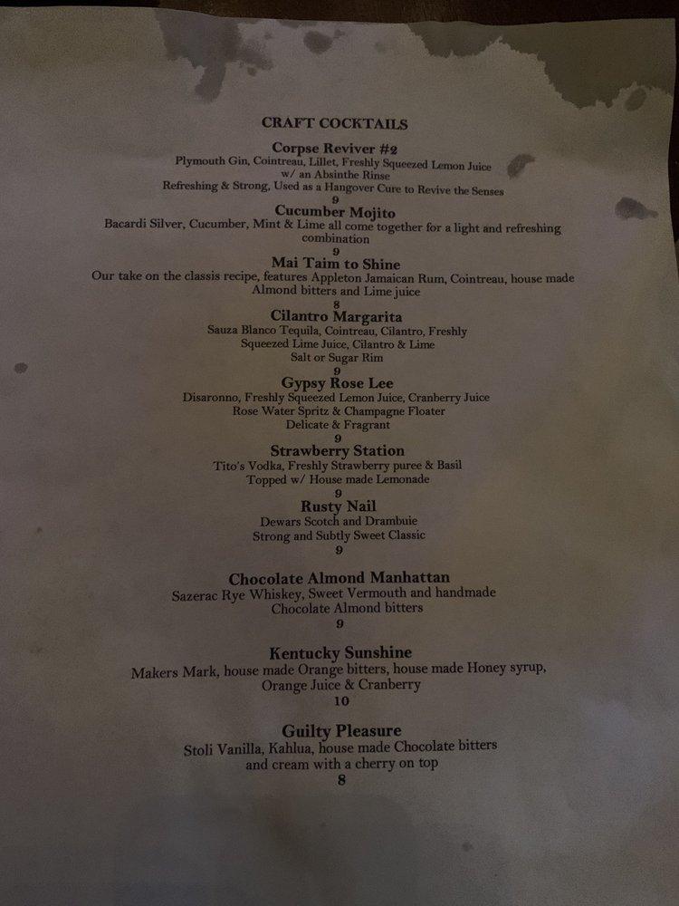Menu at Druid City Social pub & bar, Tuscaloosa