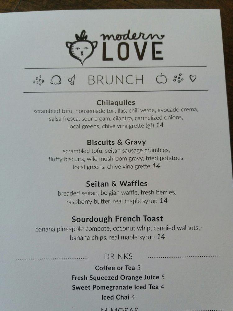 Menu at Modern Love desserts, Omaha, Farnam St Suite 7113