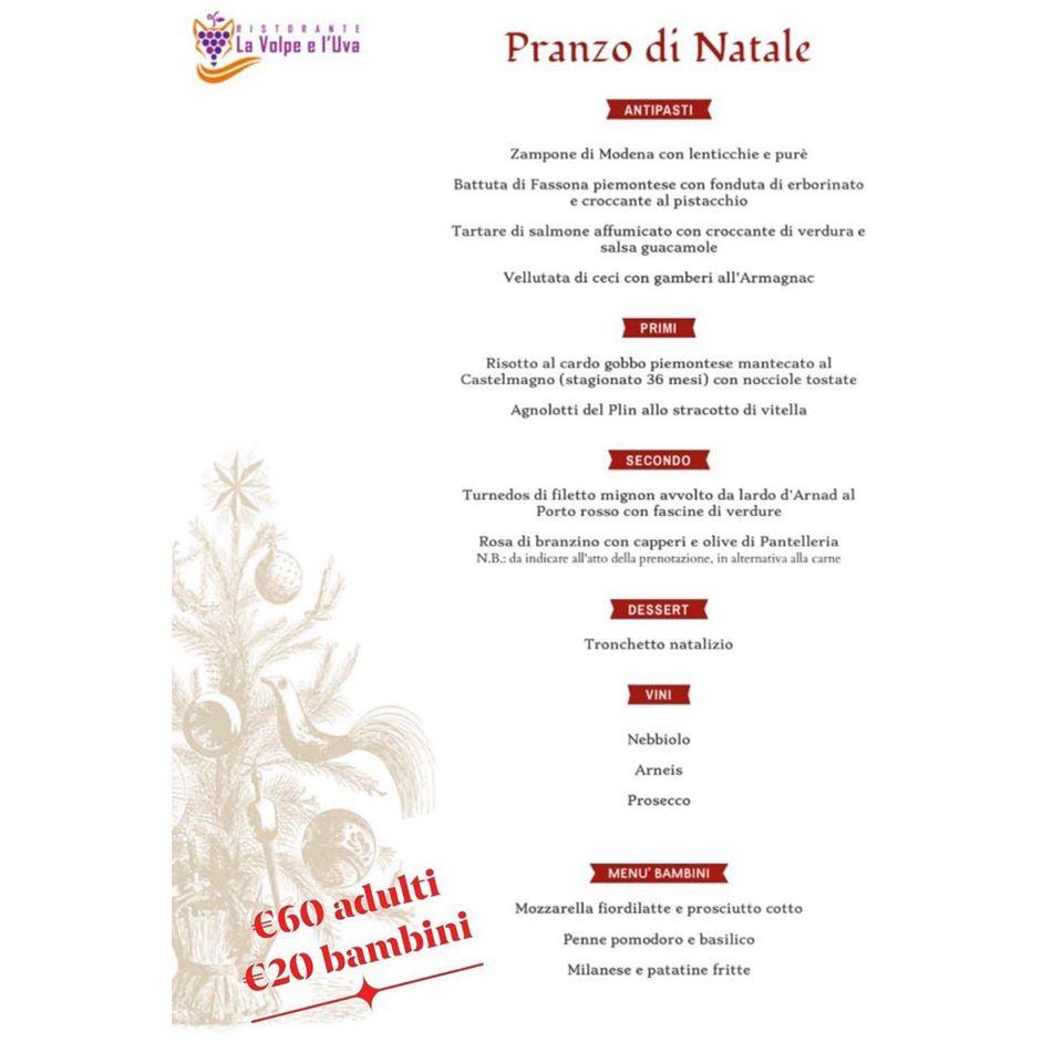 Menu da Ristorante La Volpe e L'Uva, Pecetto Torinese, Strada Valle Sauglio