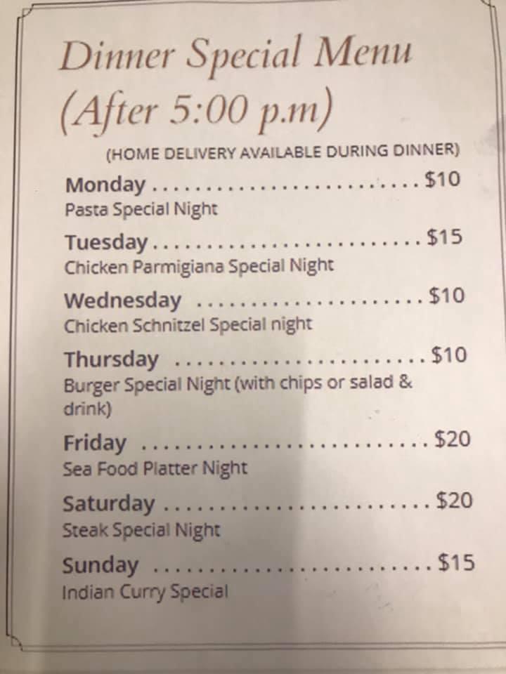 Menu at Star Café & Grill restaurant, Morisset